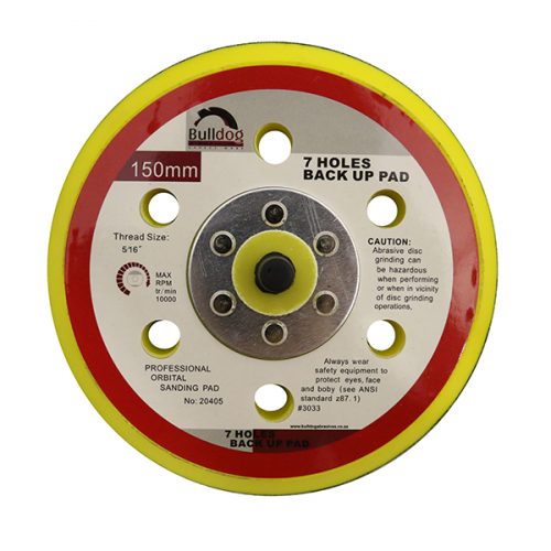 Back-up Pad Grip, Hard, No Foam Layer - Bulldog Abrasives