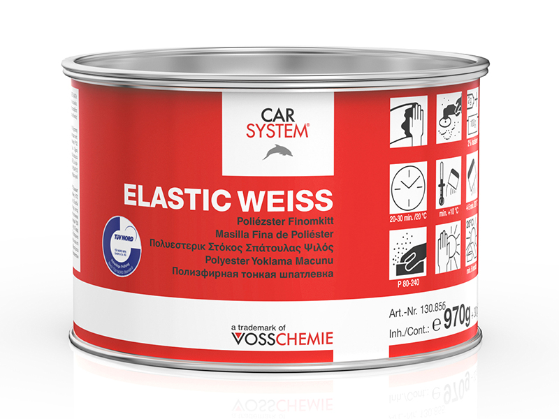 Elastic Weiss Polyester Fine Putty (incl. hardener) - Bulldog Abrasives